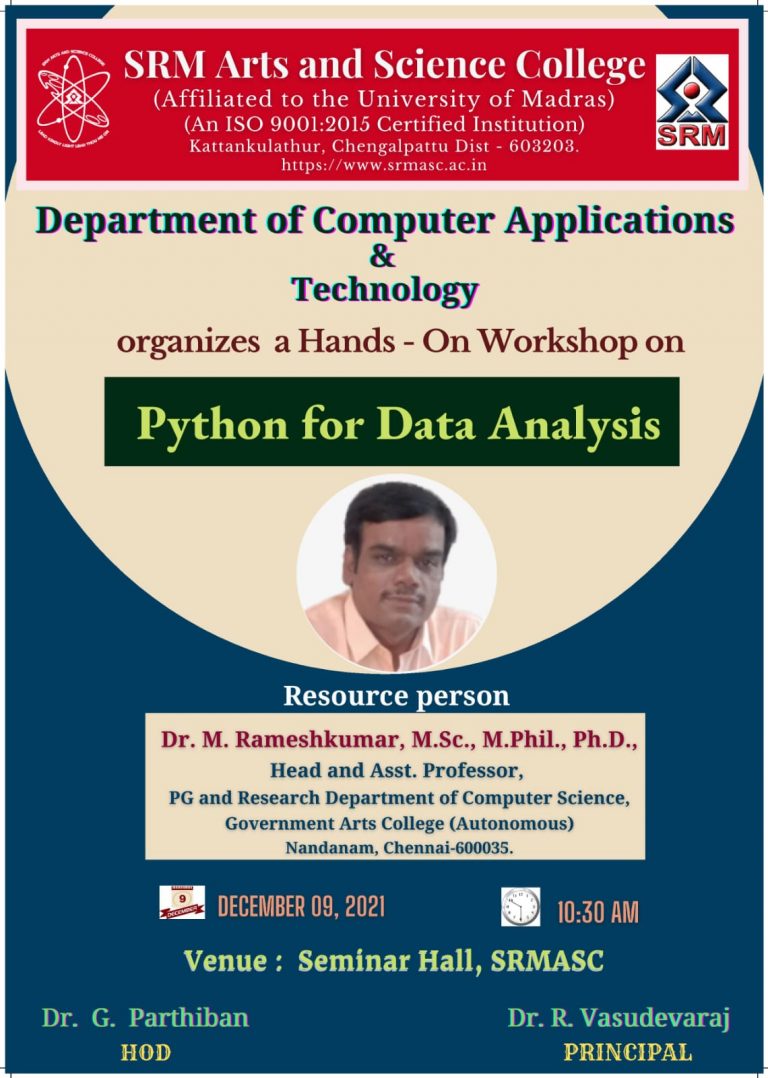 Python For Data Analysis - SRM Arts and Science College