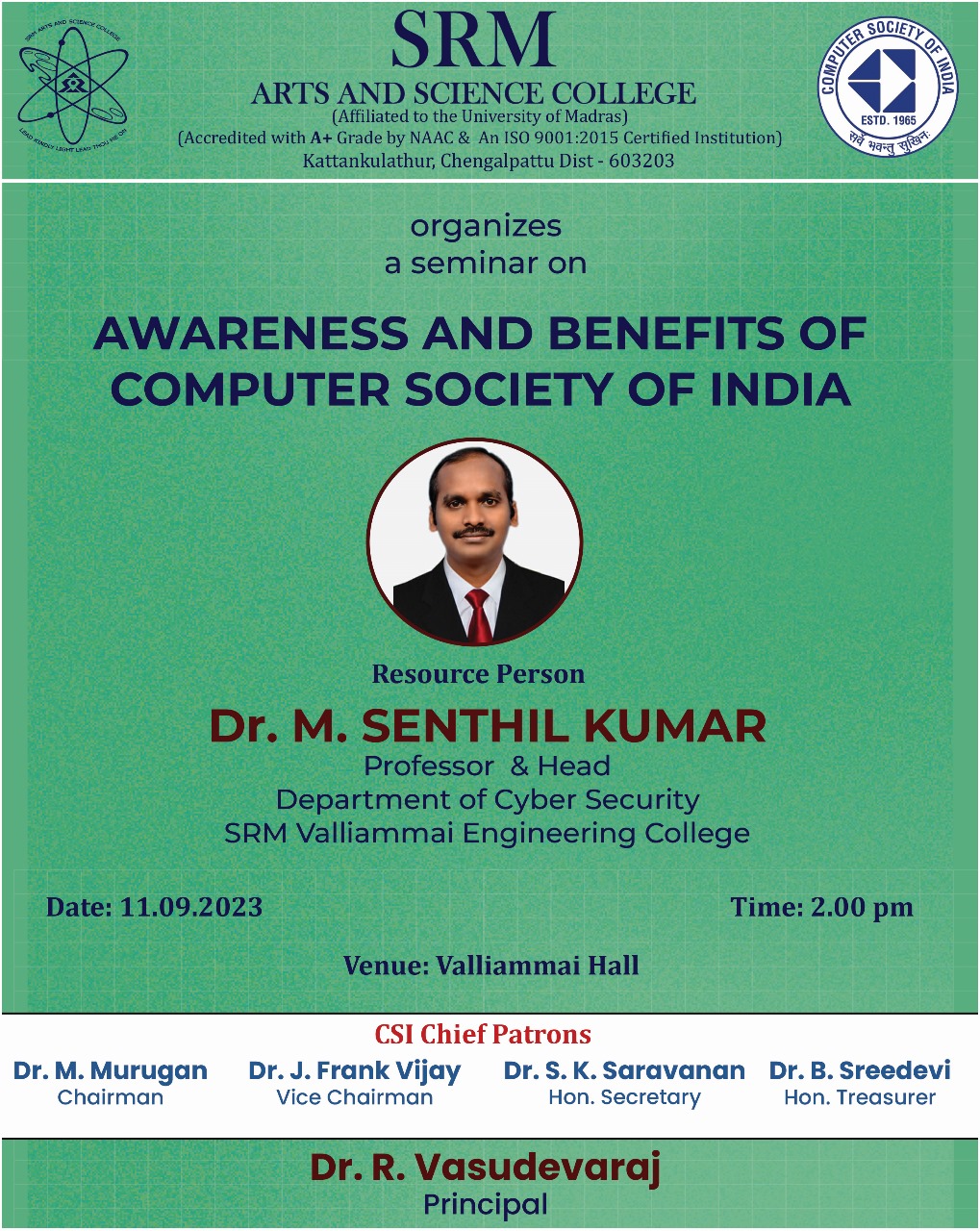 Awareness and Benefits of Computer Society of India - SRM Arts and ...
